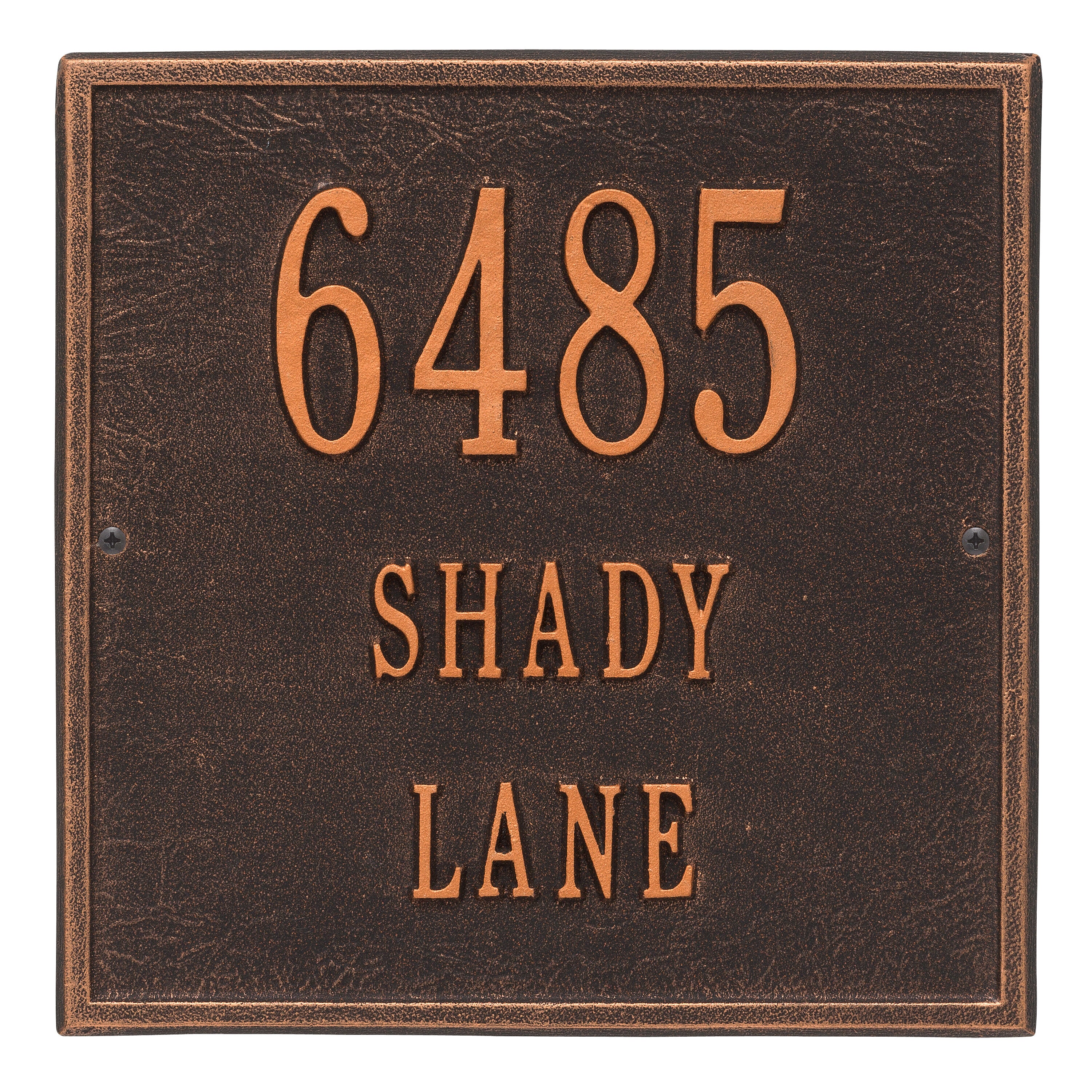 Square Address Plaques from Whitehall Products – Rational Plaques
