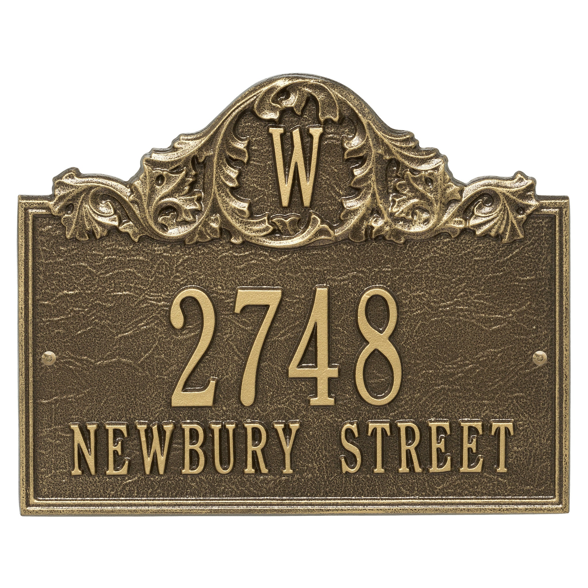 Whitehall Personalized Acanthus Monogram Wall Plaque - Three Line ...